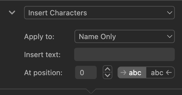 Insert Characters